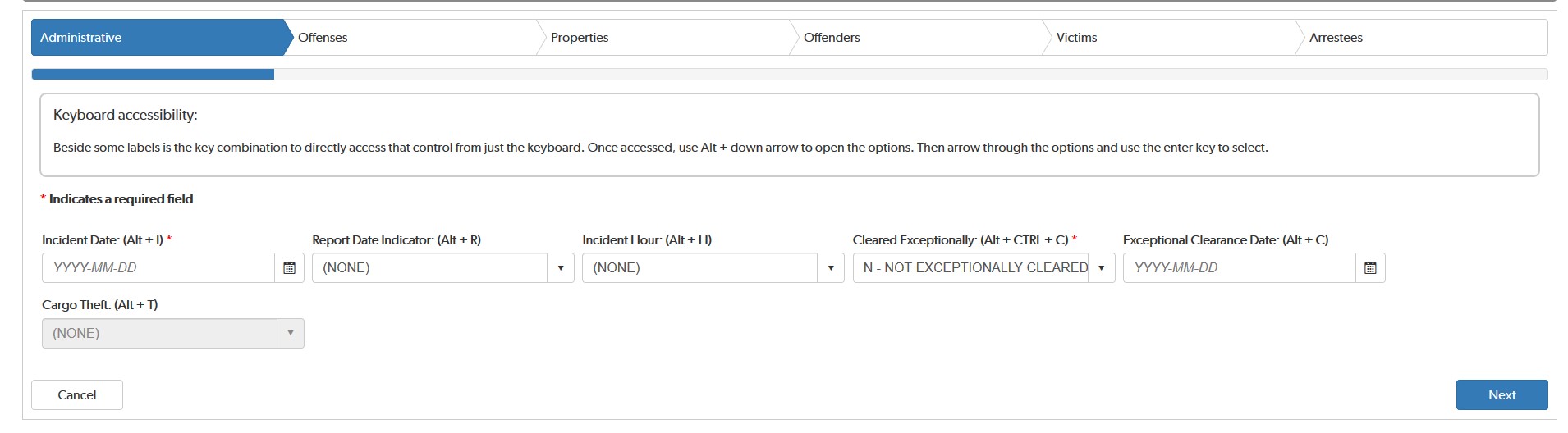 Incident Editor | Mississippi NIBRS